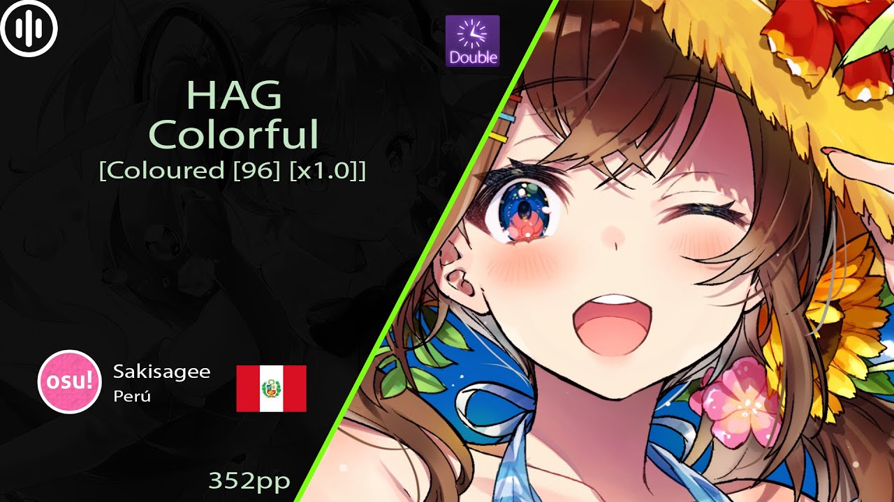 [osu!mania] Sakisagee | HAG - Colorful [Coloured [96] [x1.0]] | DT 97. ...