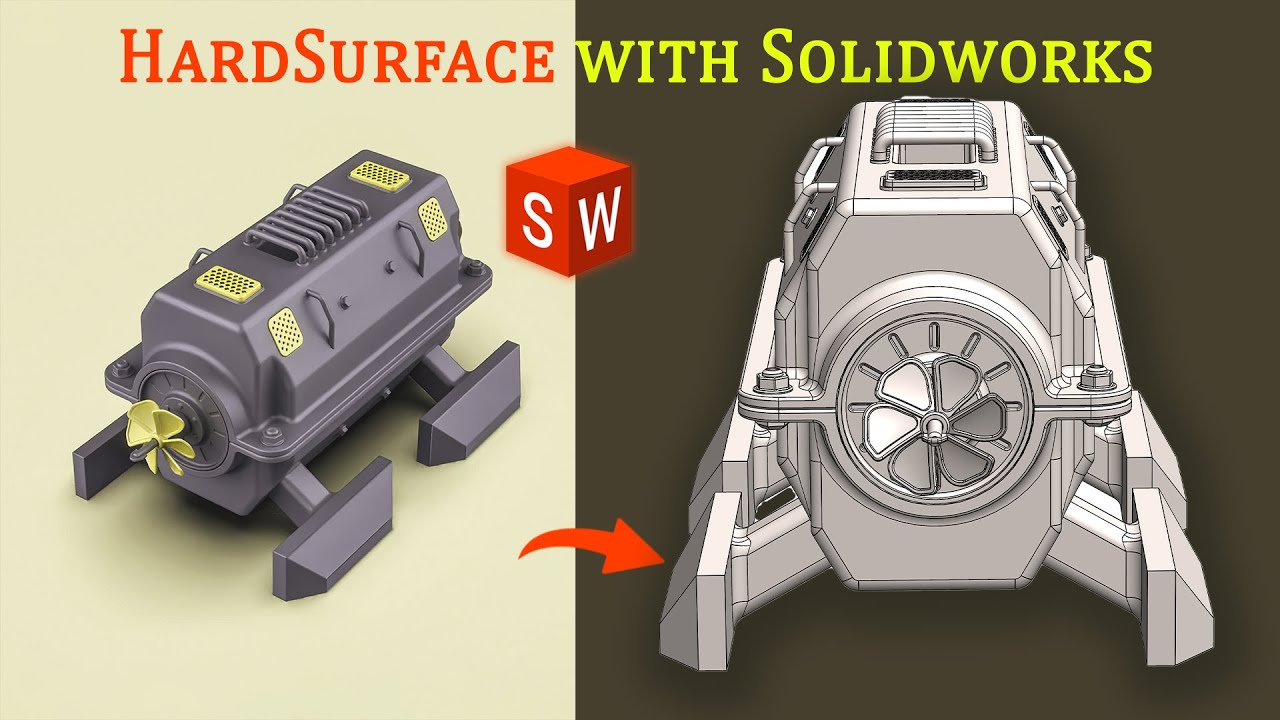 Hard Surface Modeling in Solidworks | Create Game Asset in Solidworks ...