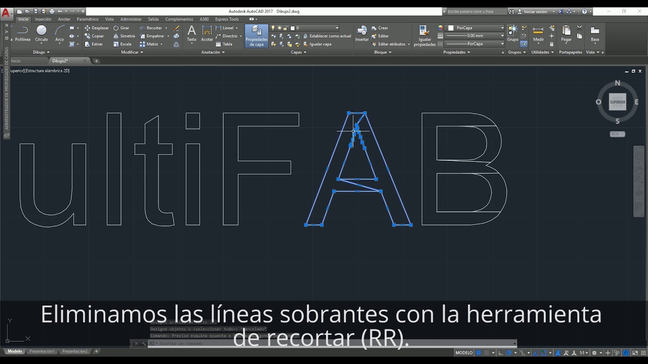 ¿Cómo crear texto en AutoCad para corte láser? - YouTube