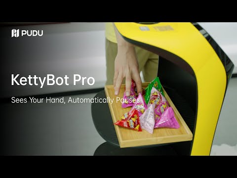 KettyBot Pro: Sees Your Hand, Automatically Pauses | Pudu Robotics
