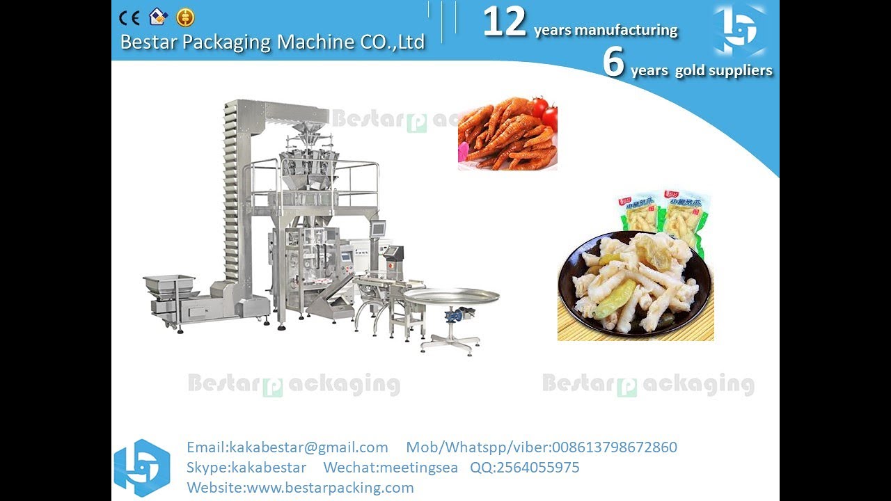 Fully automatic stainless steel food packaging machine, hopper ...