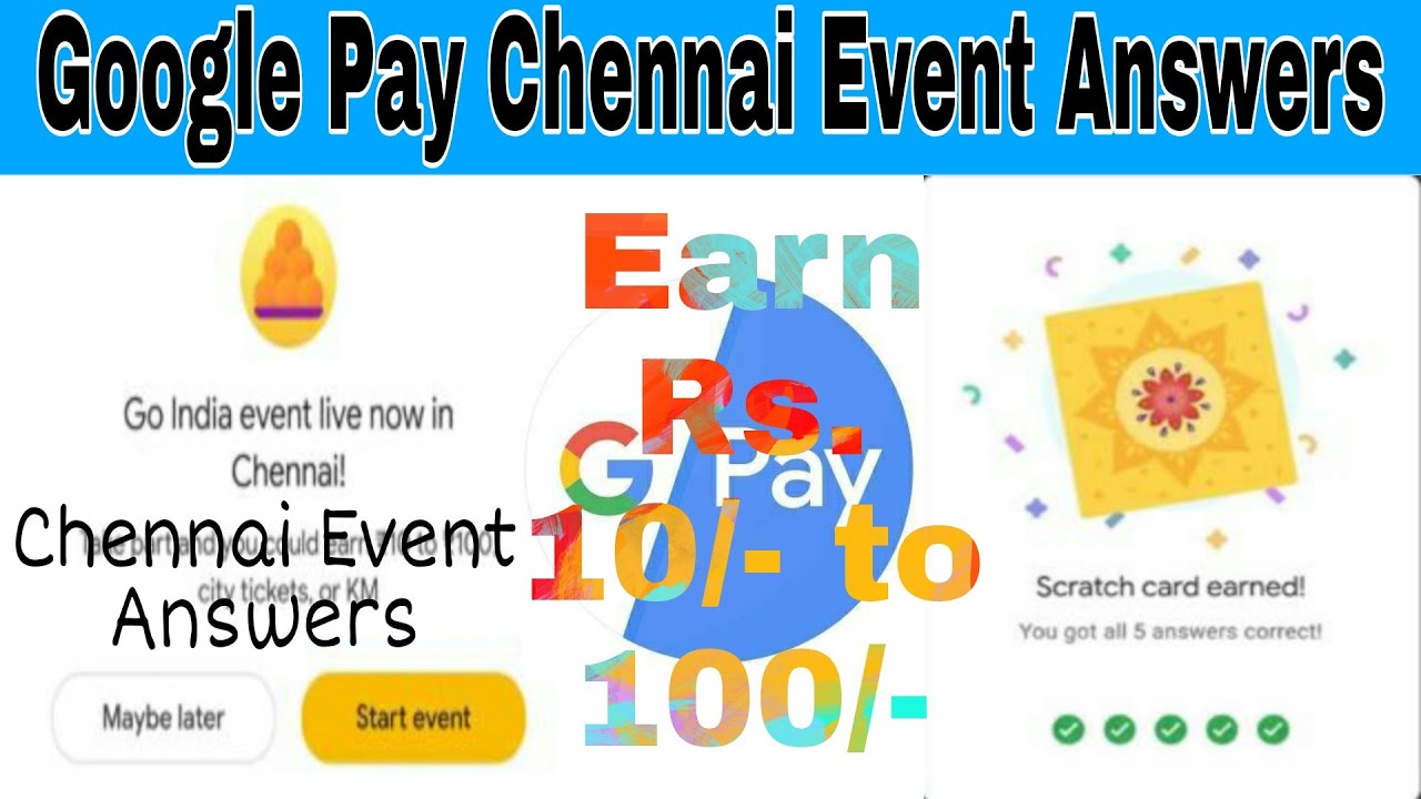 Chennai Event Google Pay| Chennai Event in Go India| Chennai Event Quiz ...