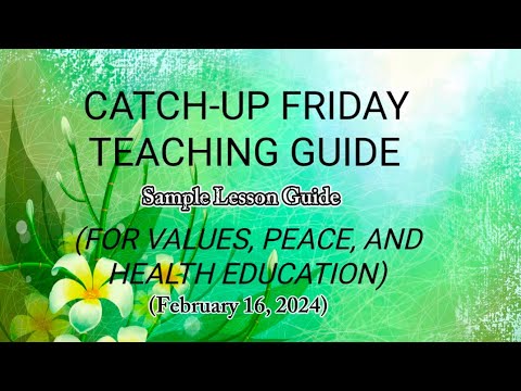 CATCH - UP FRIDAY SAMPLE LESSON PLAN FEBRUARY 16, 2024 - YouTube