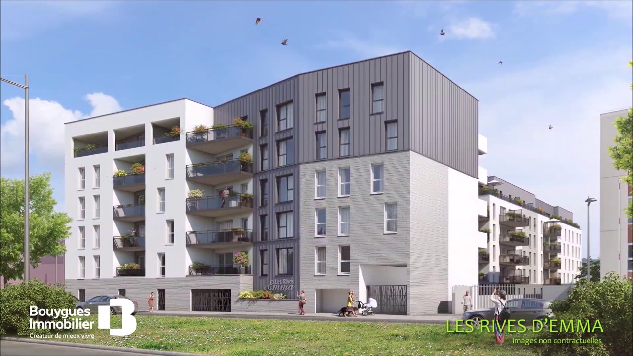 Programme neuf - Rouen éco quartier Flaubert - YouTube