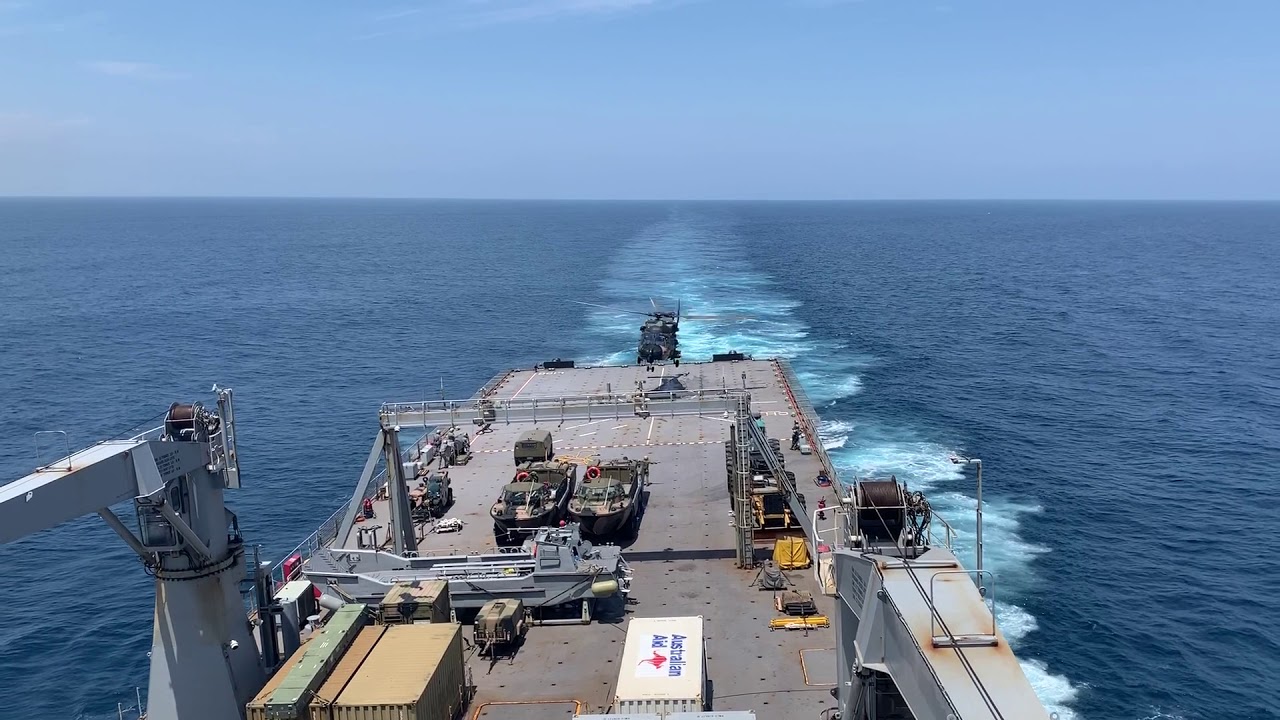 Royal Australian Navy Taipan takeoff from HMAS Choules - YouTube