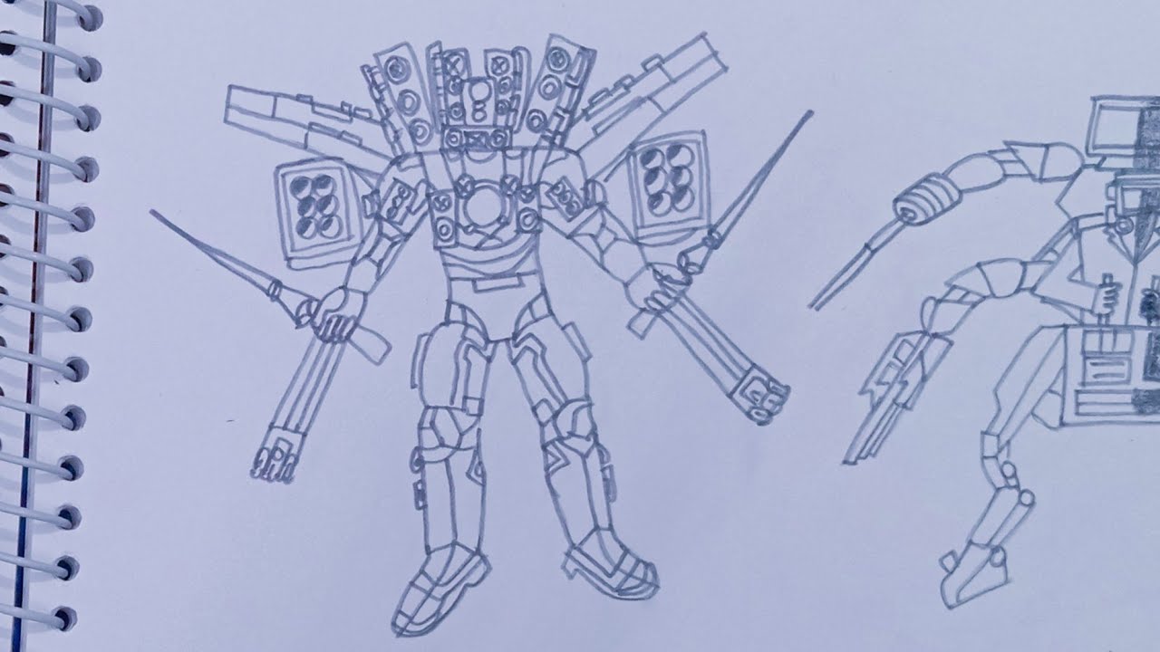 HOW TO DRAW CAMERAMAN MECH l skibidi toilet new -easy step by step ...