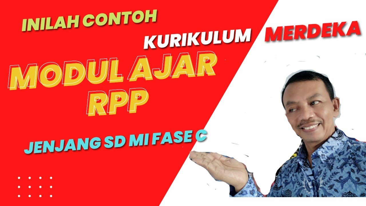 Contoh Modul Ajar RPP SD Pada Kurikulum Merdeka - YouTube