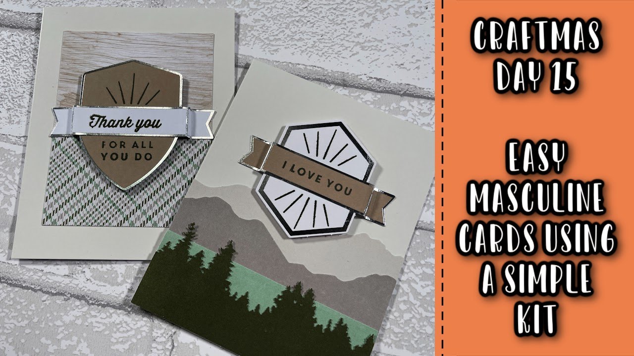 Simple Handmade Masculine Card - YouTube