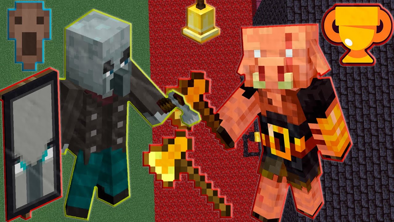 Hard Raid vs 60 Piglin Brute - Minecraft Mob Battle (Easy Win?) - YouTube