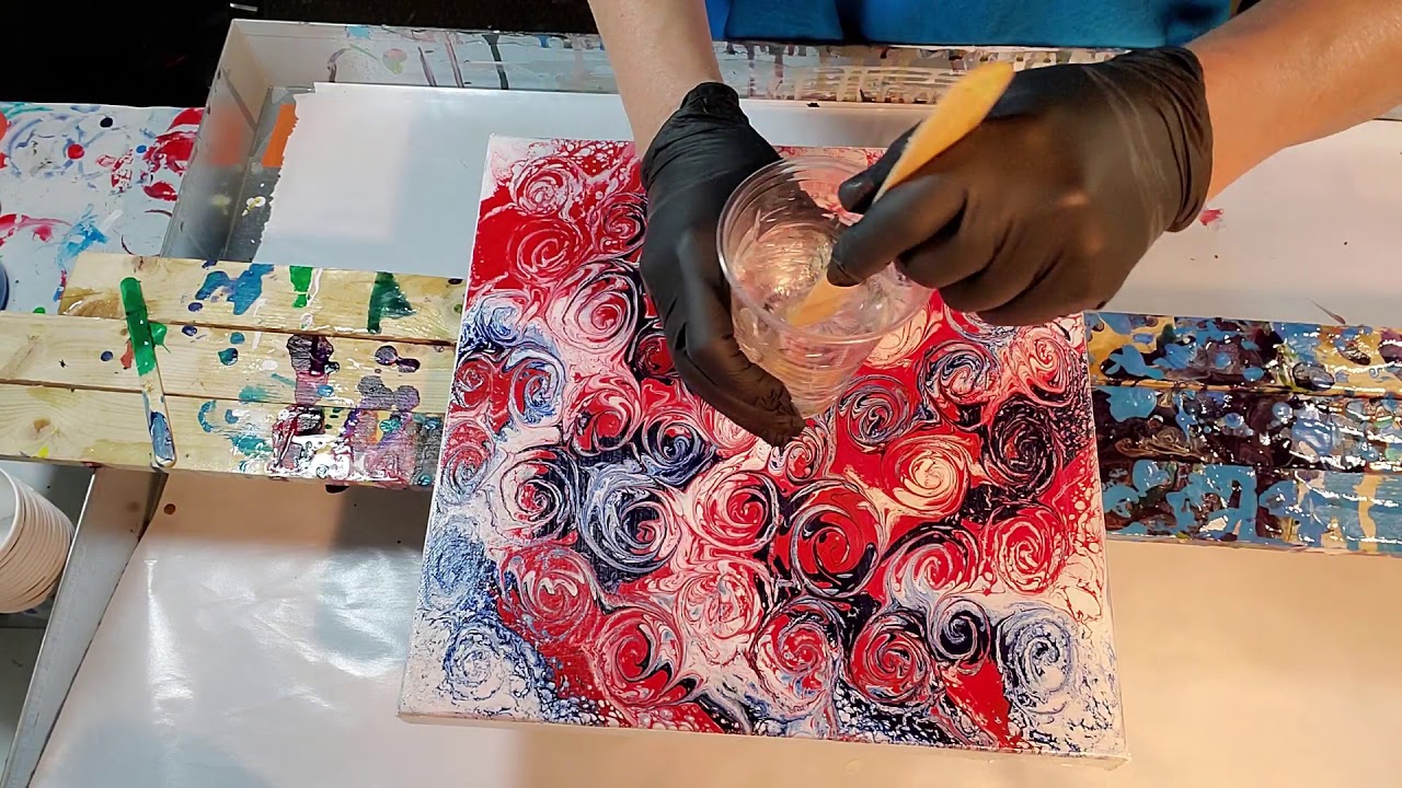 Acrylic Pour Painting_ New Product Test of Golden Isolation Coat - YouTube
