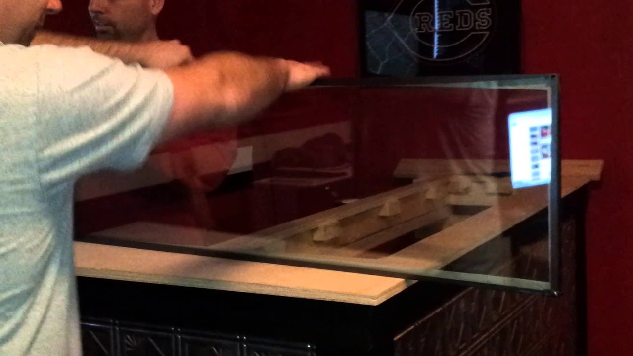 Shattered Tempered glass for my bar top. - YouTube