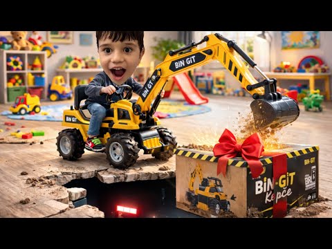 🔴 Kargodan Gelen Sürpriz Oyuncak Bin Git Kepçe 🚜 Dev Kutu Açılımı | Oyuncak Arabalarla Oyun