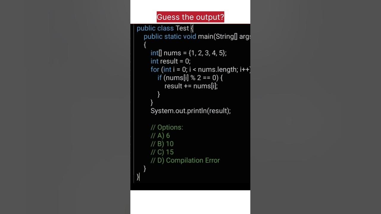 Day 7 Java Interview Questions Java Interview Javaprogramming