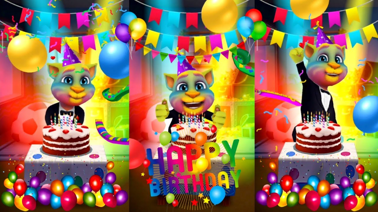 My Talking Tom 🎉 Happy Birthday 🎂 Level 40 🎈 - YouTube