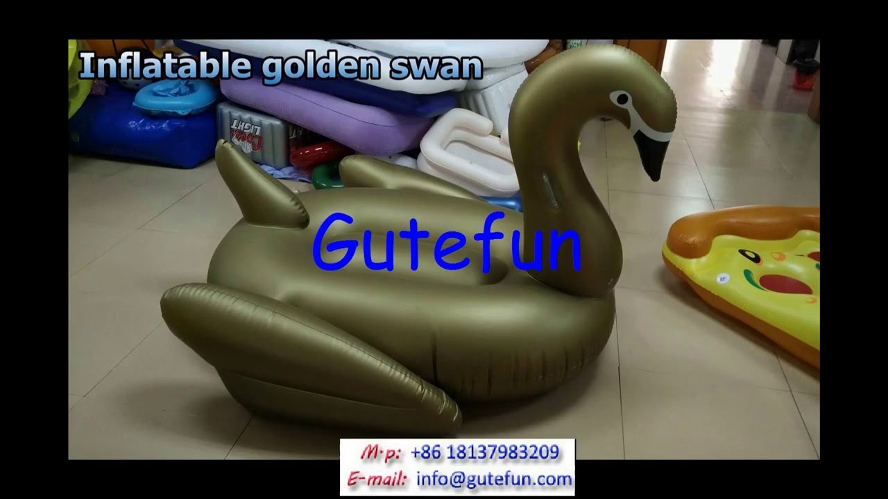 the most popular inflatable golden swan water playing games - YouTube