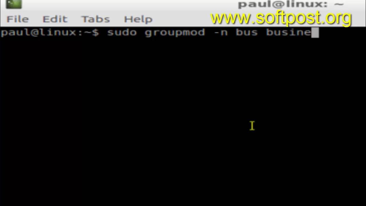 How to rename a group in Linux - YouTube