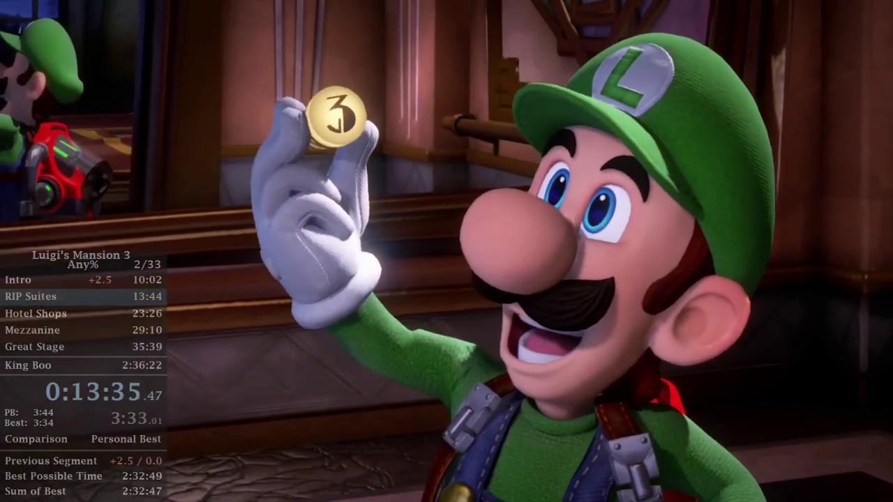 Luigi's Mansion 3 Any% Speedrun - 2:34:45 - YouTube