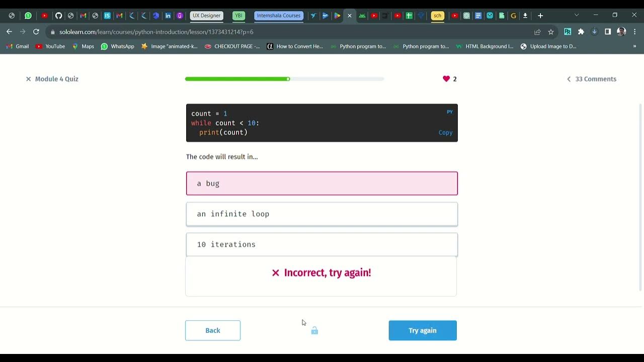 50 Module 4 Quiz Introduction To Python Sololearn Youtube