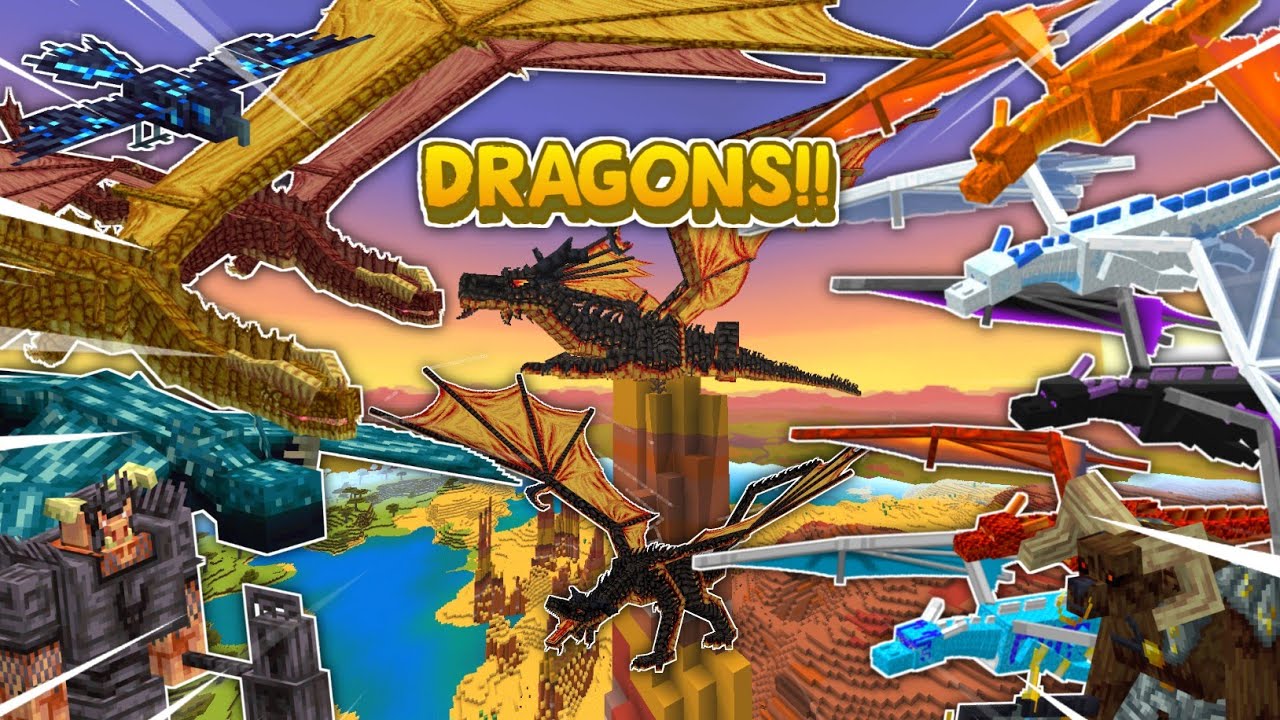 NAGA DI MINECRAFT?! DETAIL DAN ANIMASI NYA KEREN BET | ADDON DRACOLUM ...