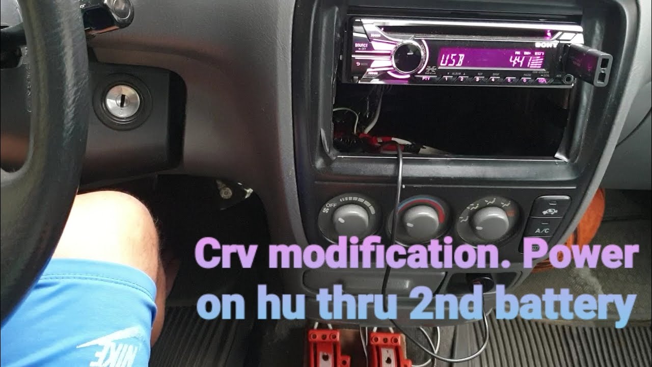 Crv gen 1 mod: sony xplod car stereo w/ knife switch to run on leisure ...