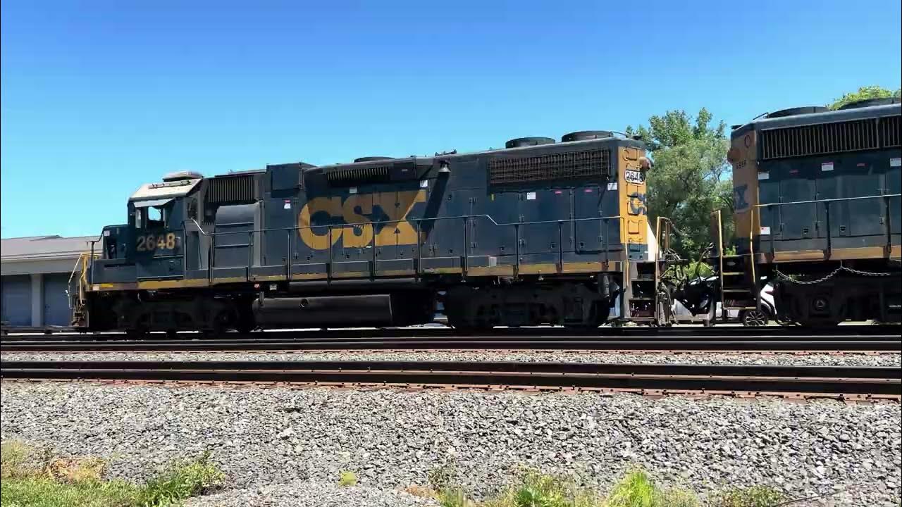 CSX special 6956 & 2648 Eastbound on a mission - YouTube