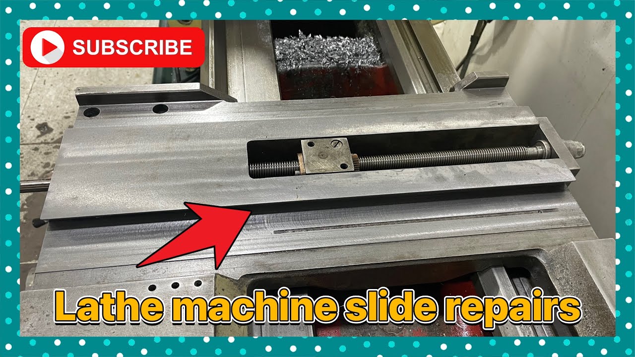 How to repair lathe machine slide - YouTube