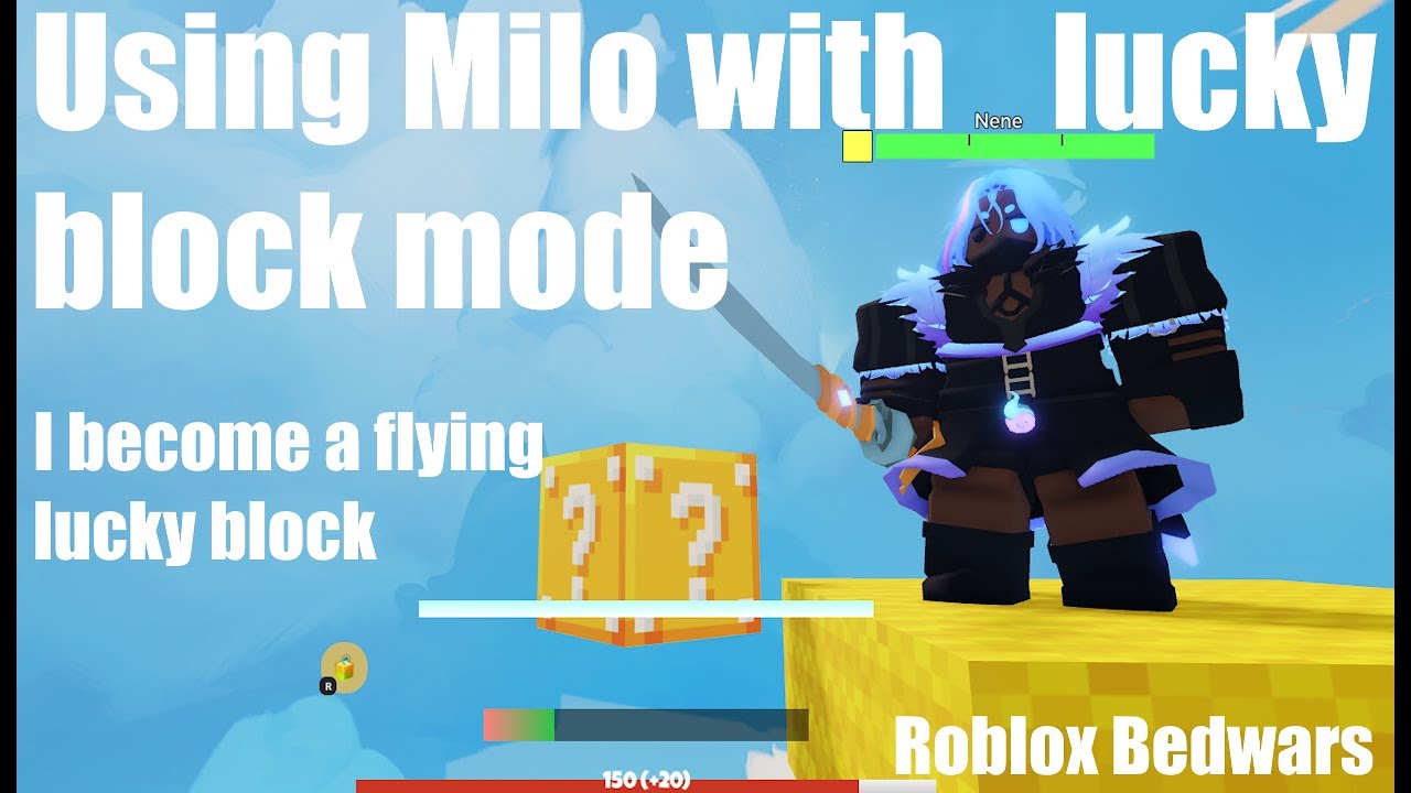 Using Milo kit in lucky block mode (Roblox Bedwars) - YouTube