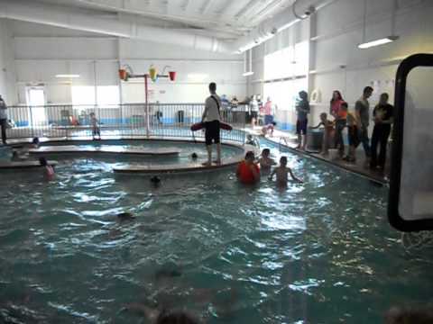 Swimming pool Easter egg hunt - YouTube