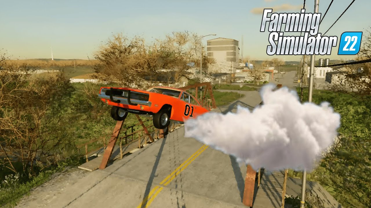 I JUMPED THE GENERAL LEE OFF A BRIDGE AND THIS HAPPENED | Farming ...