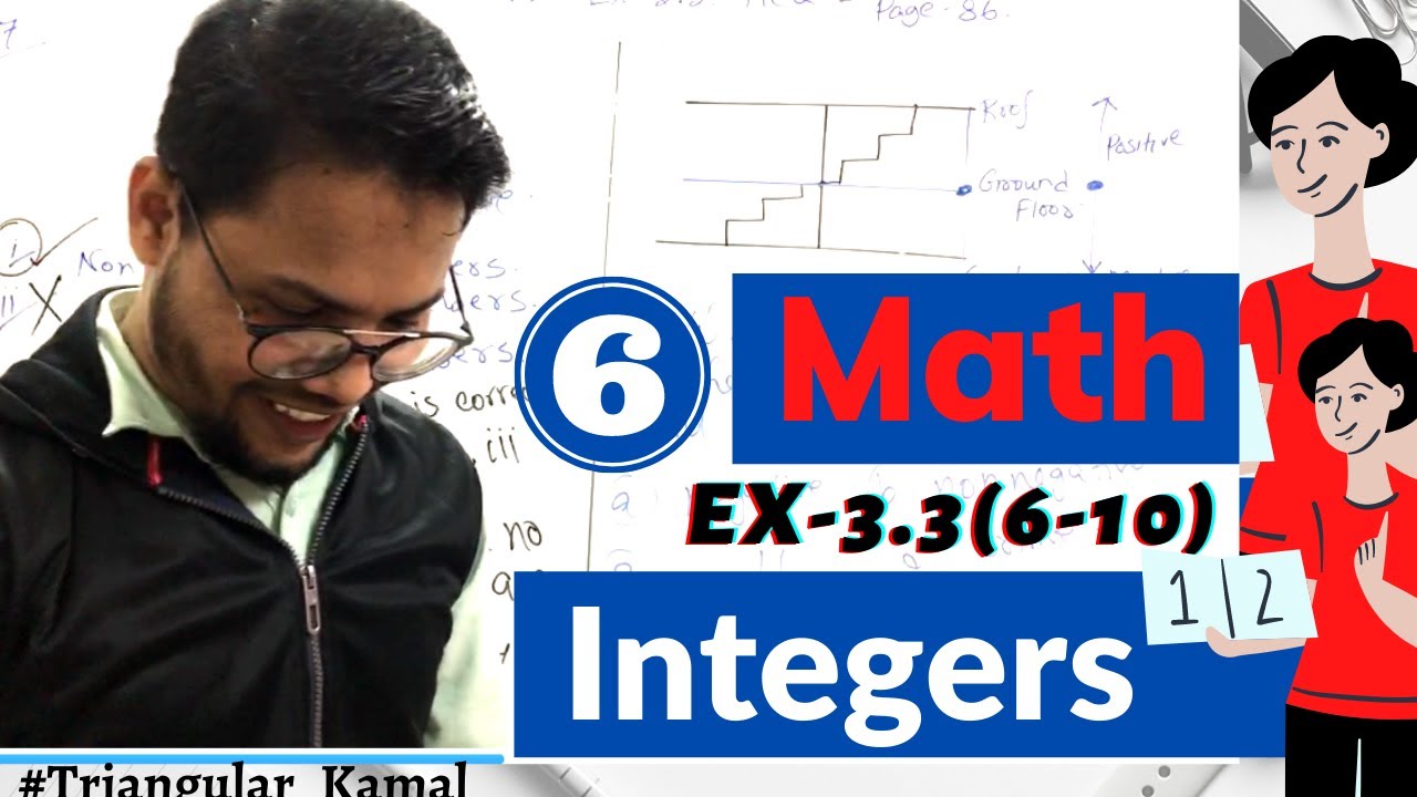 Class 6 Math Ch-3 Ex 3.3(6-10) | Math Class 6 | Integers | Number Line ...