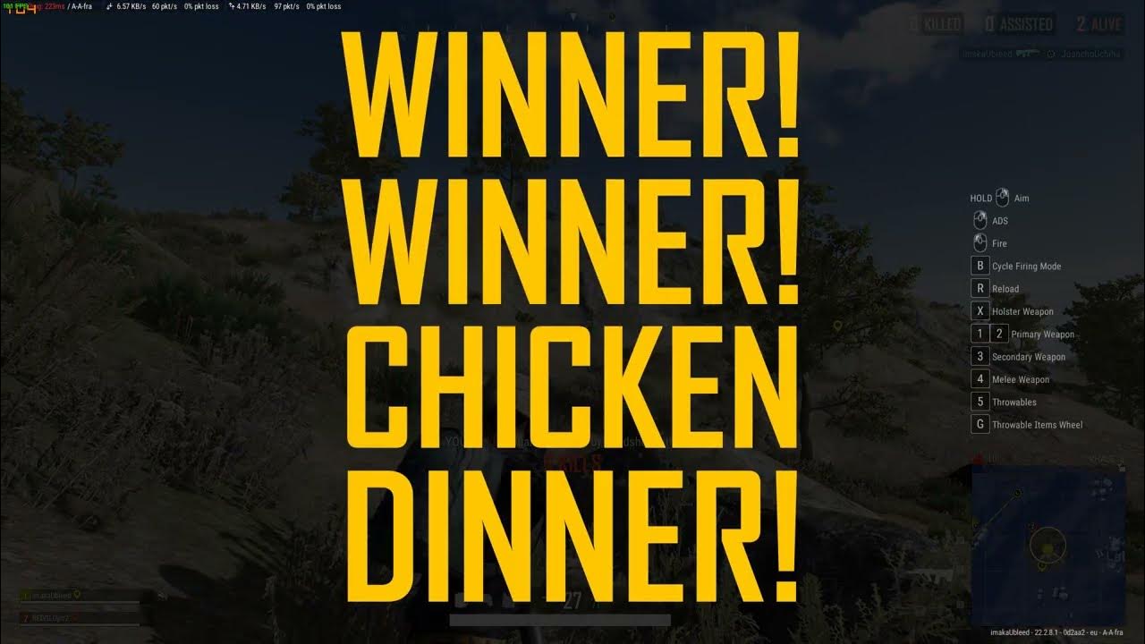 winner ,winner chicken dinner PLAYERUNKNOWN'S BATTLEGROUNDS - YouTube
