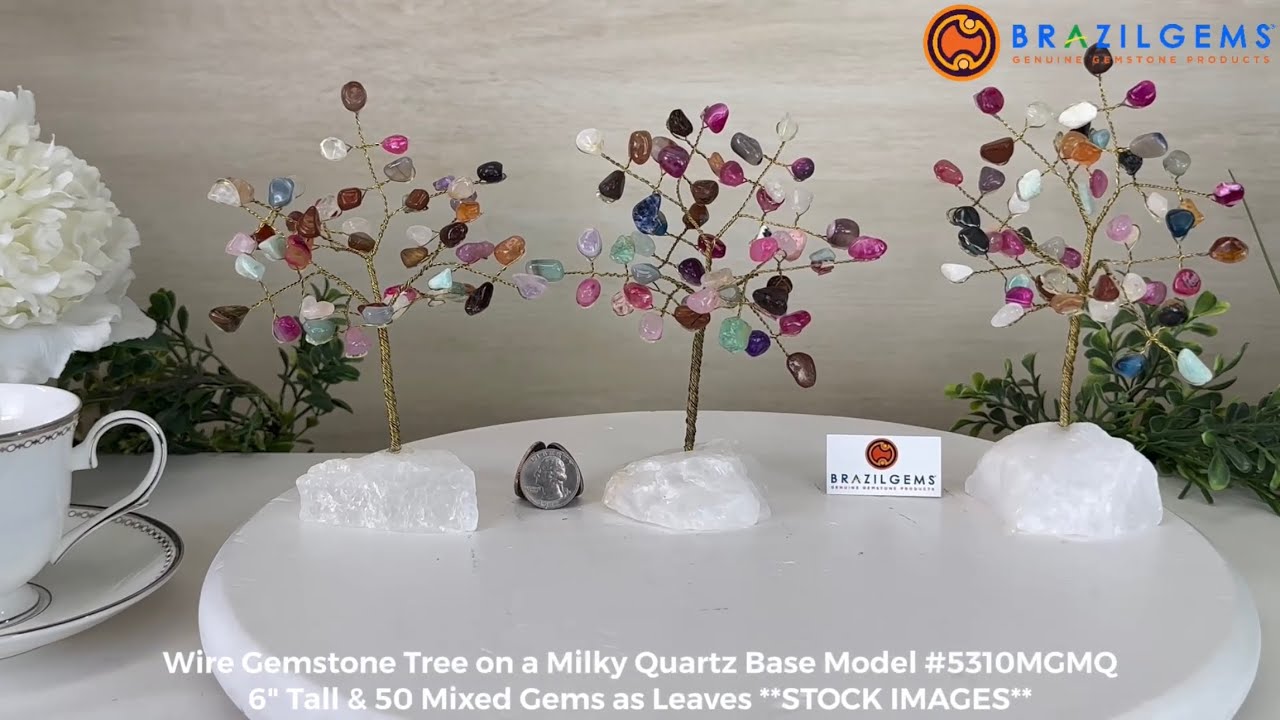 Model # 5310MGMQ Mixed Gems 6" Tall Wire Gem Tree by BrazilGems.com 🏷 ...