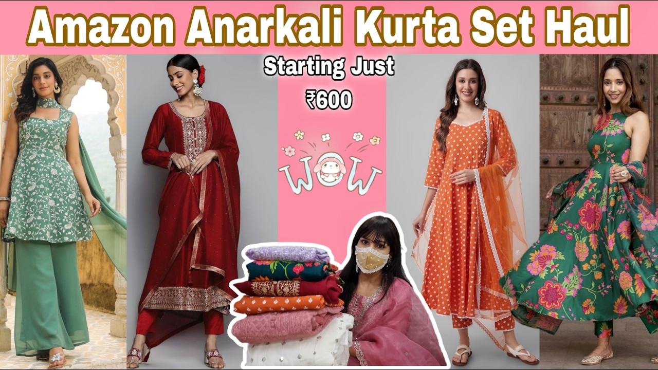 *Huge Amazon Anarkali Kurta Set Haul ️🌷| Partywear & Casual Kurta Sets ...