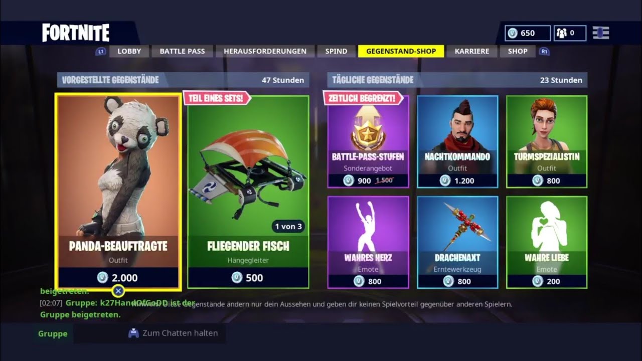 PANDA-SKIN ist da | 2 NEUE SKINS | Fortnite Shop - YouTube