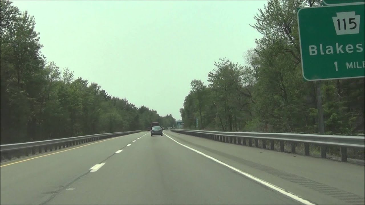 Pennsylvania - Interstate 80 West - Mile Marker 290 to 280 (7/5/15 ...