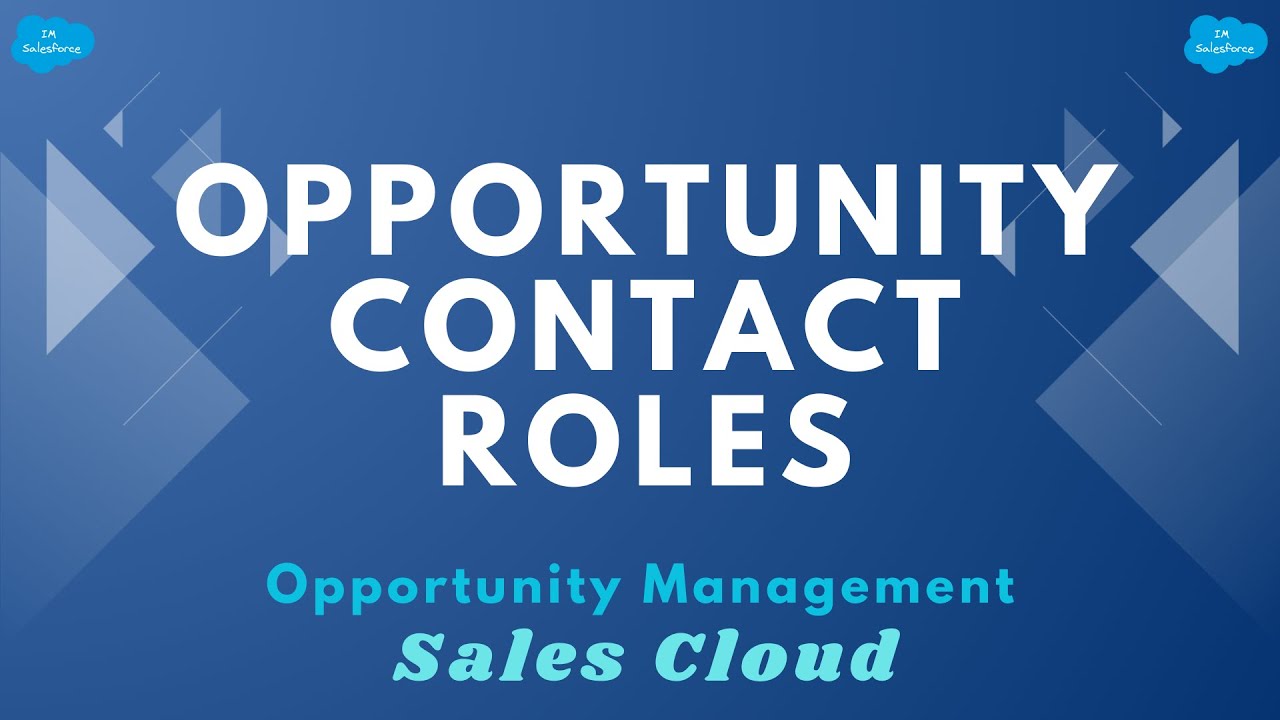Opportunity Contact Role | Opportunity Management | Sales Cloud ...