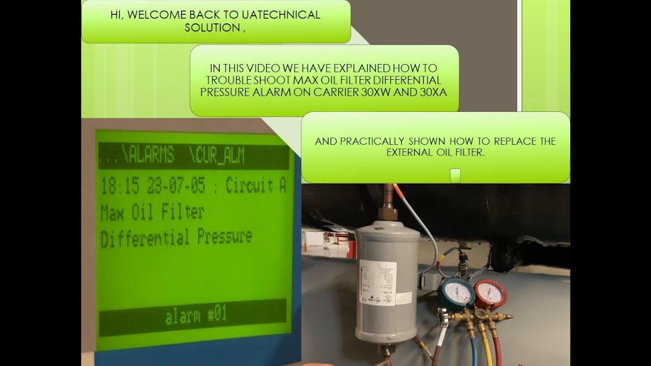 Max oil pressure differential alarm troubleshooting and replacement of ...