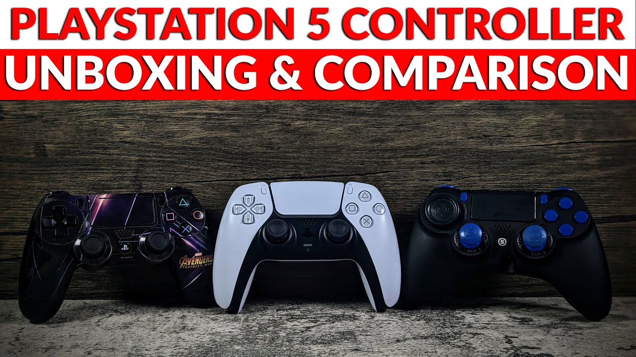 PlayStation 5 Controller Unboxing and Comparison - PS5 vs PS4 ...