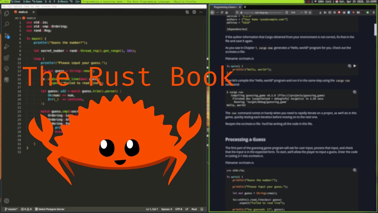 Reading the Rust Book part 1 - YouTube