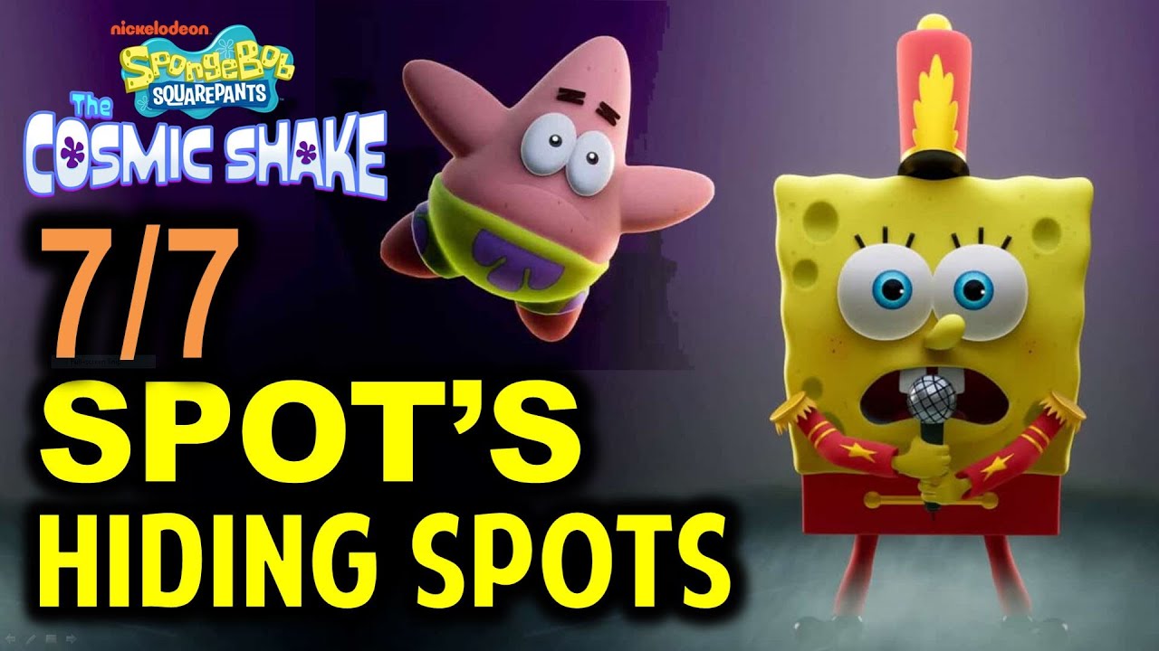 All 7 Spot's Hiding Spots Locations | SpongeBob SquarePants The Cosmic ...