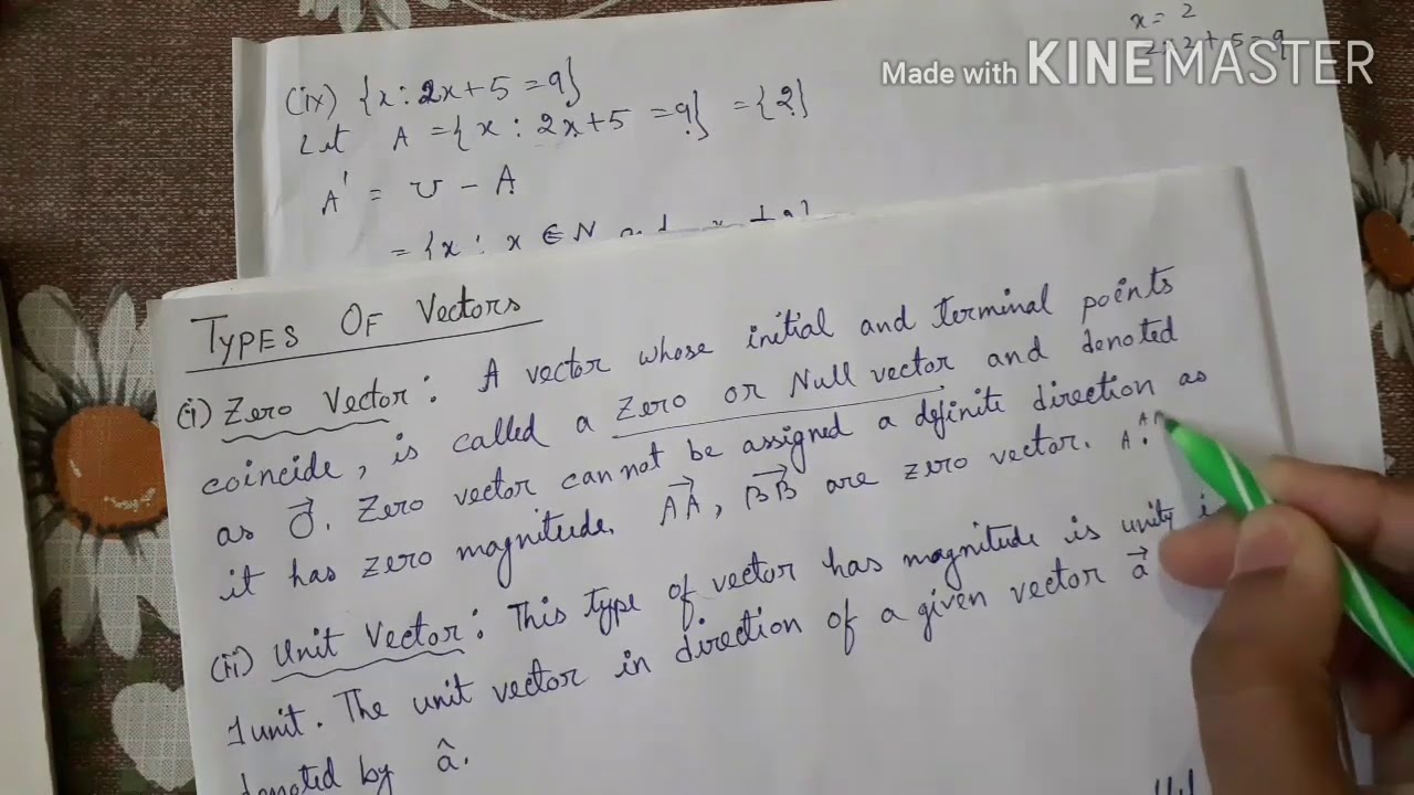 INTRODUCTION OF VECTOR AND TYPES OF VECTOR | CHAPTER 10 VECTOR ALGEBRA ...
