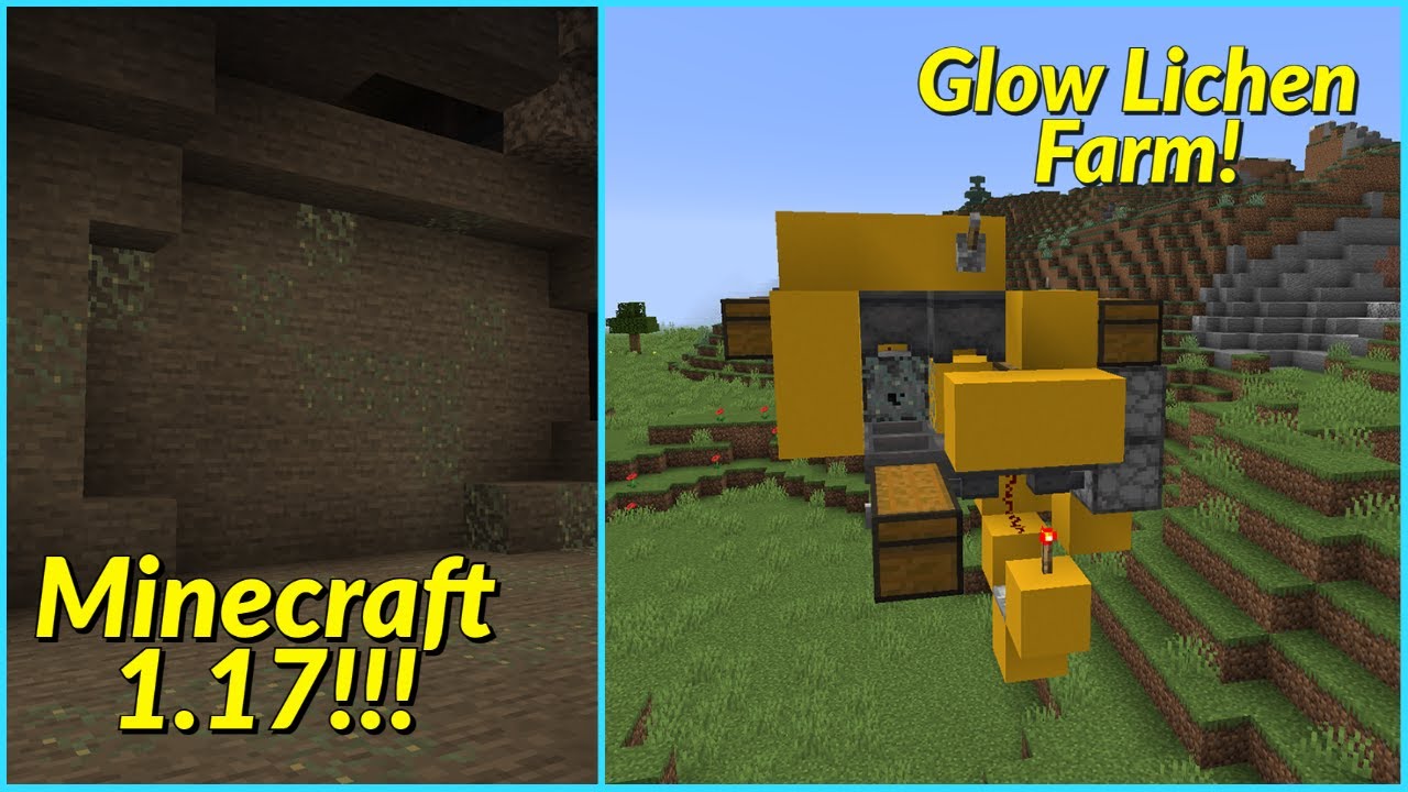 SIMPLE Glow Lichen Farm!! Minecraft 1.17 Cave and Cliffs Easy Farm ...
