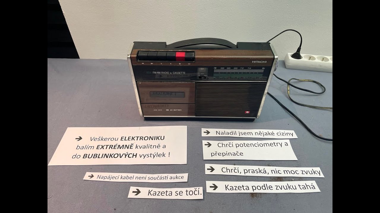 HITACHI Japan - KCT-1202E - Cassette+Radio Player - playing RETRO Luxus ...