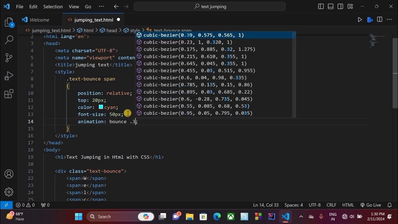 How To Text Bounce In Html Tranding Youtube