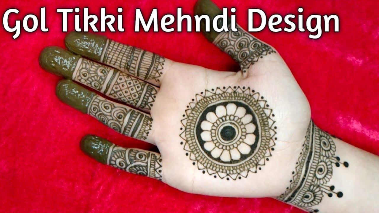 Beautiful Gol Tikki Mehndi Design | Easy Circle Mehndi Design for hands ...