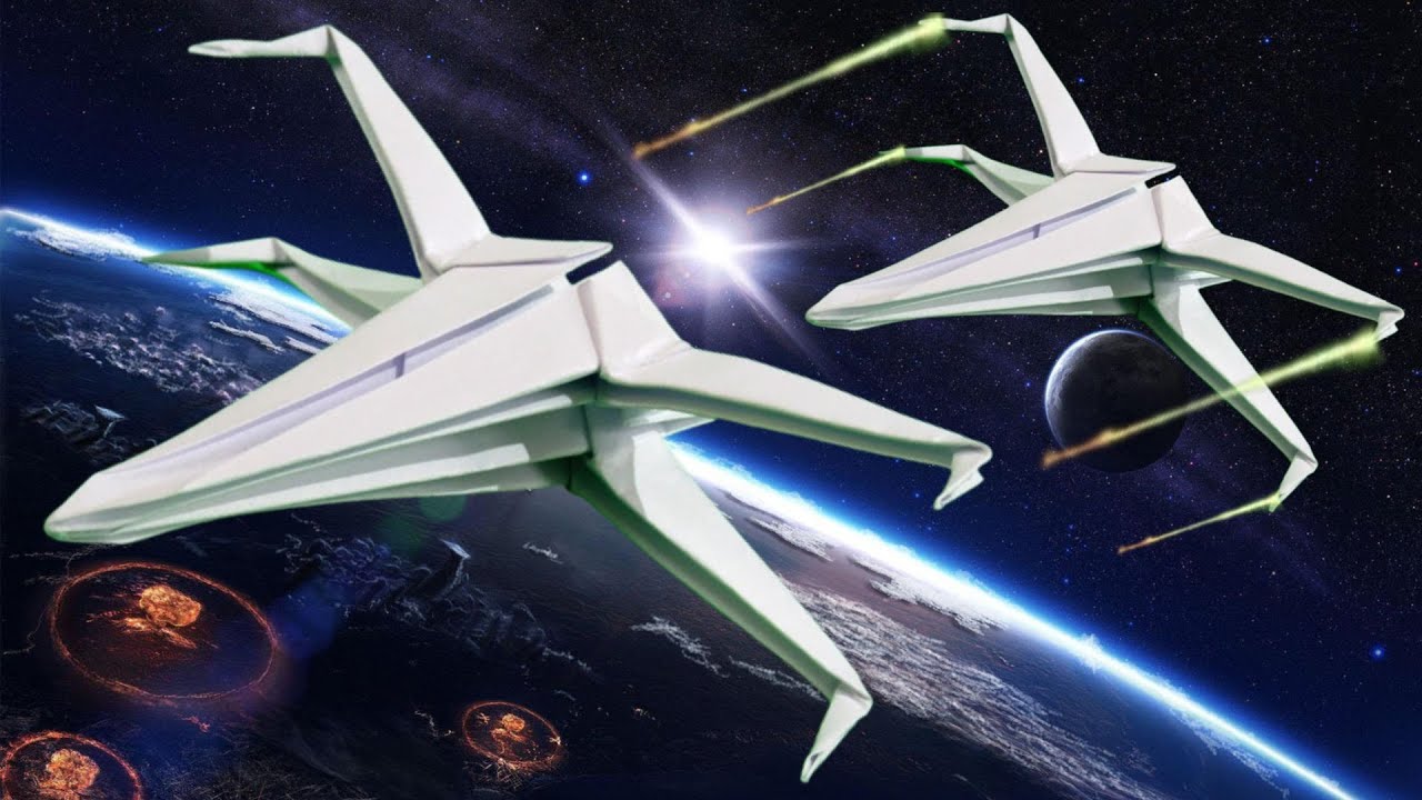 Make your own Star Wars X-Wing || PAPER AIRPLANE || paper fighters # ...