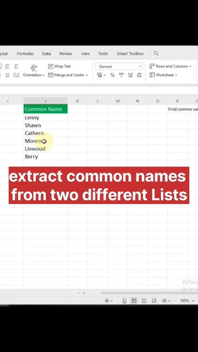 extract common names || excel interview questions #youtubeshorts #shorts #tranding #shortvideo # ...