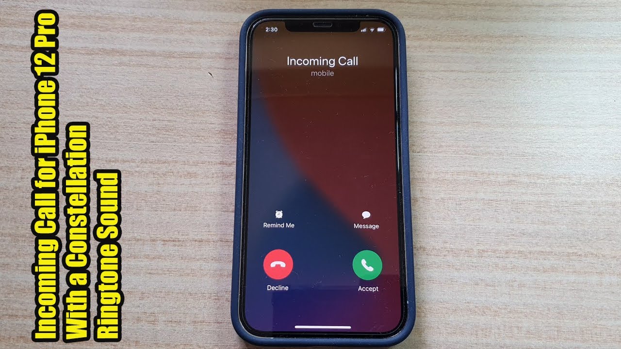 Incoming Call for iPhone 12 Pro With a Constellation Ringtone Sound ...