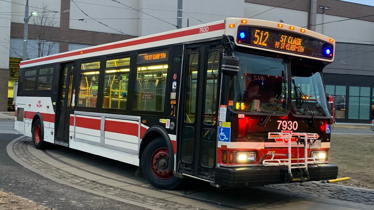 TTC Eastbound Ride Video on 7930 on route 512 St Clair Replacement Bus ...