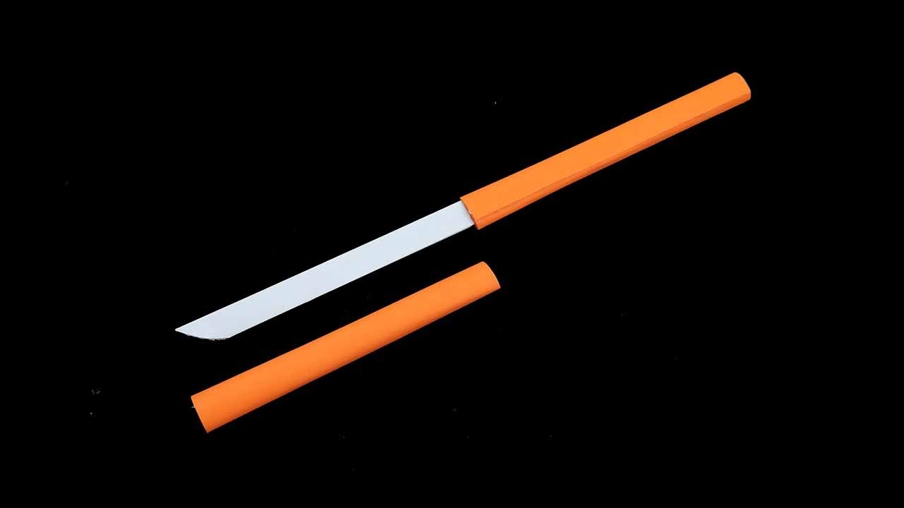 How to make a Paper Knife || Origami paper Ninja Weapons - YouTube